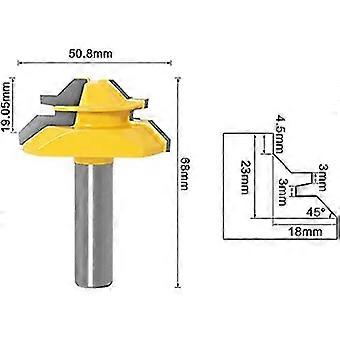 45 Degree Lock Miter Router Bit 12.7mm, Aplus Woodworking Milling ...