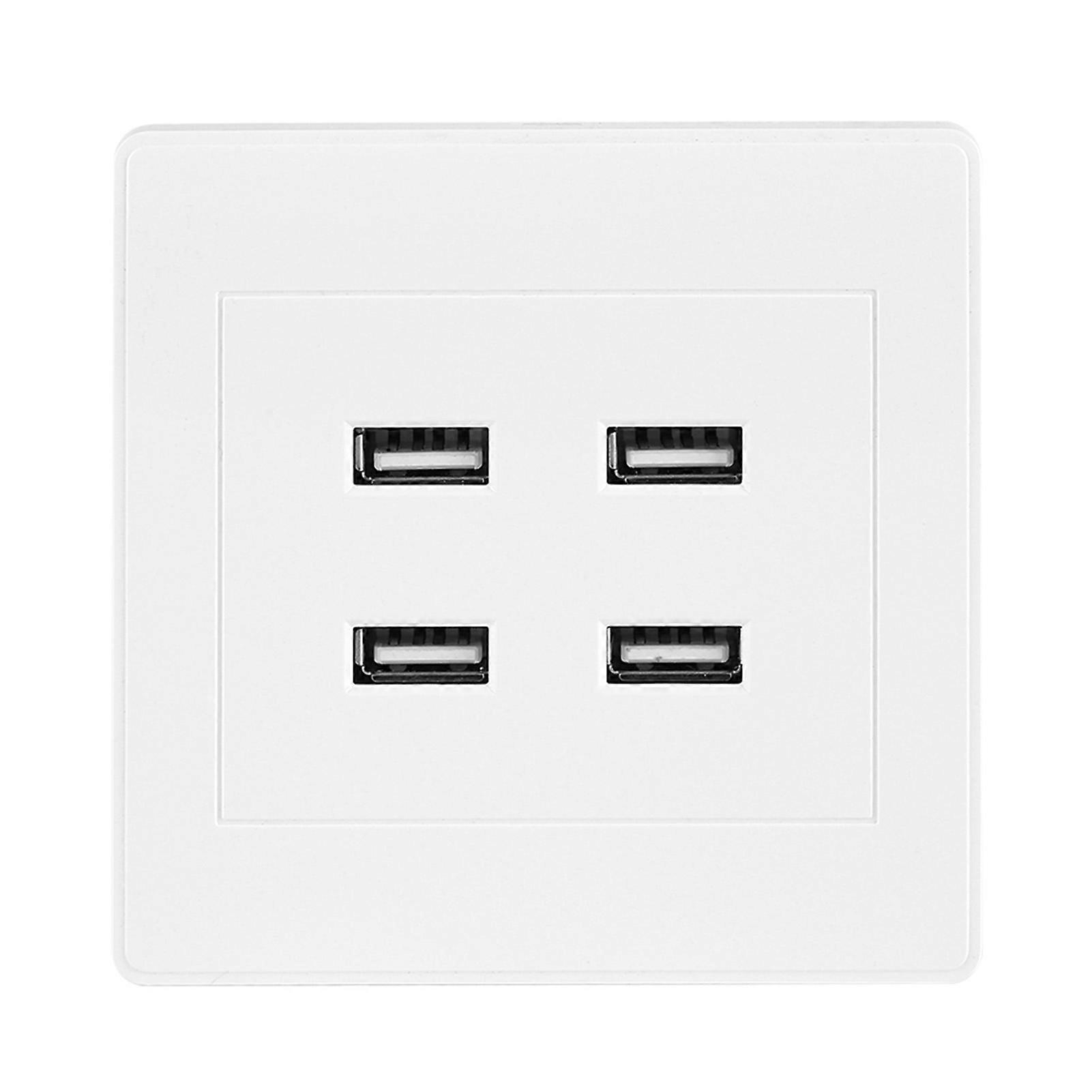 Home Office Wall Mounted Power Socket with 4 USB Ports, DC 5V Outlet ...