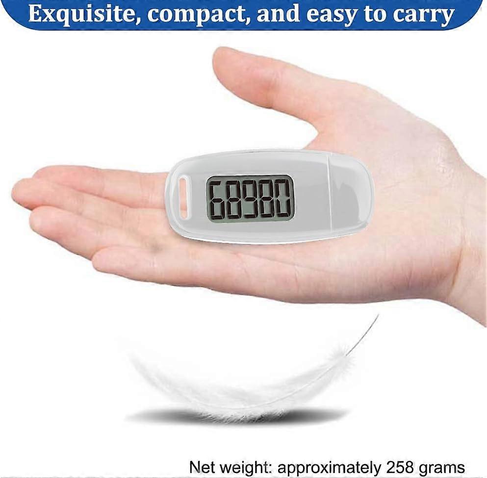 3D Pedometer for Walking, Simple Walking Step Counter with Clip and ...