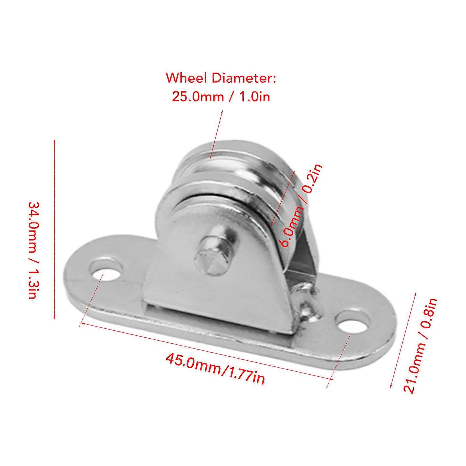 Small Pulley Block Stainless Steel Silent Pulley Roller Wall Mounted ...