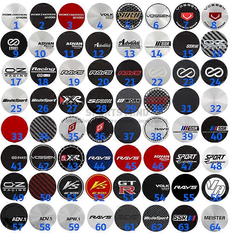 4PCS/lot 45MM Car Wheel Center Cap Emblem Sticker For Advanti SSR ...