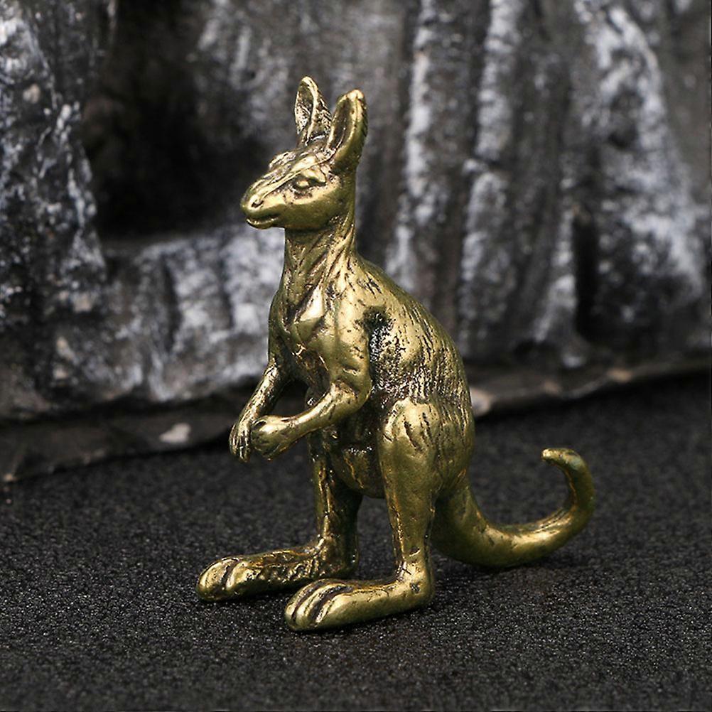 Brass Kangaroo Figurine Kangaroo Statue Tabletop Ornament Office Table ...