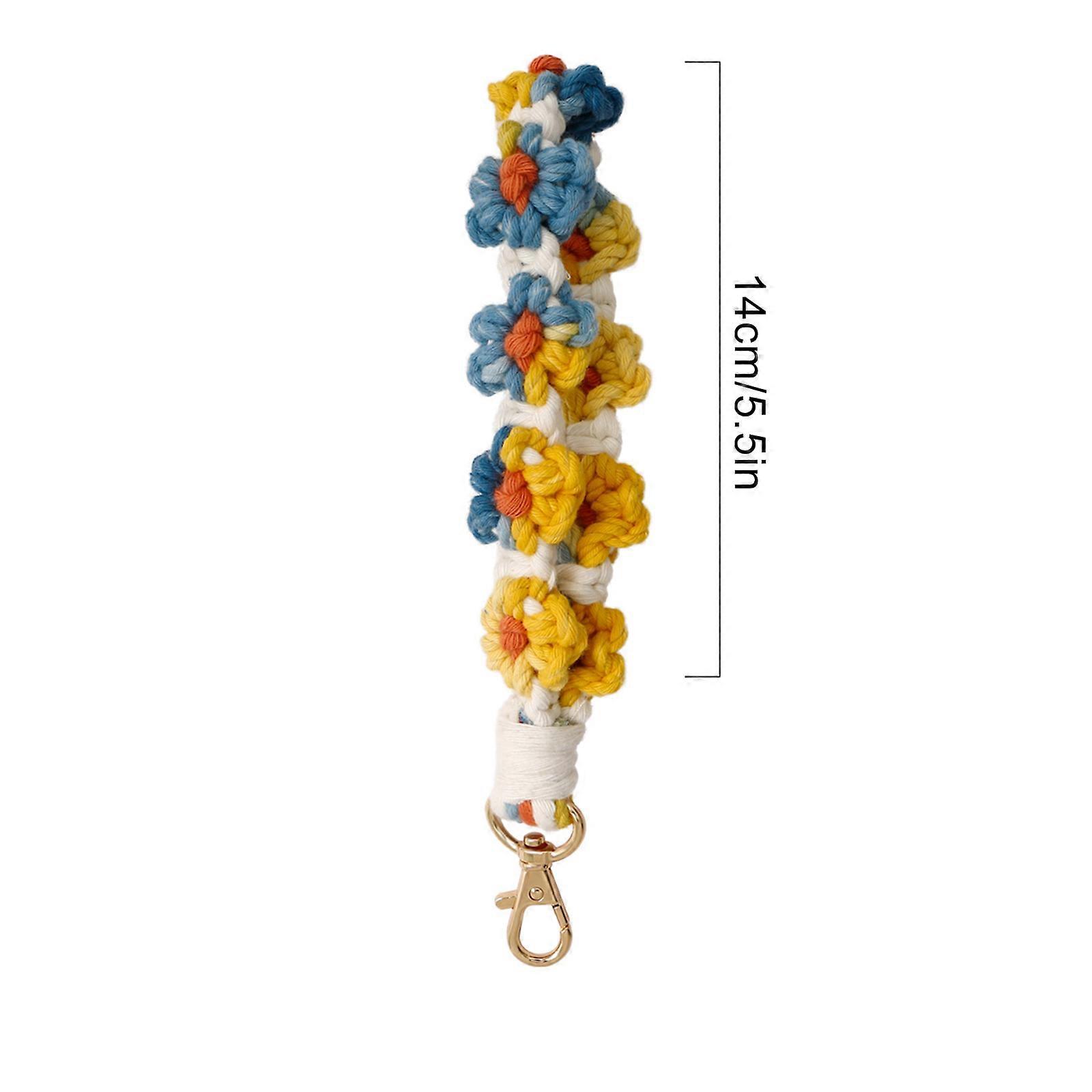 2023 New Upgraded Macrame Keychain Handmade Wristlet Keychain Wrist ...