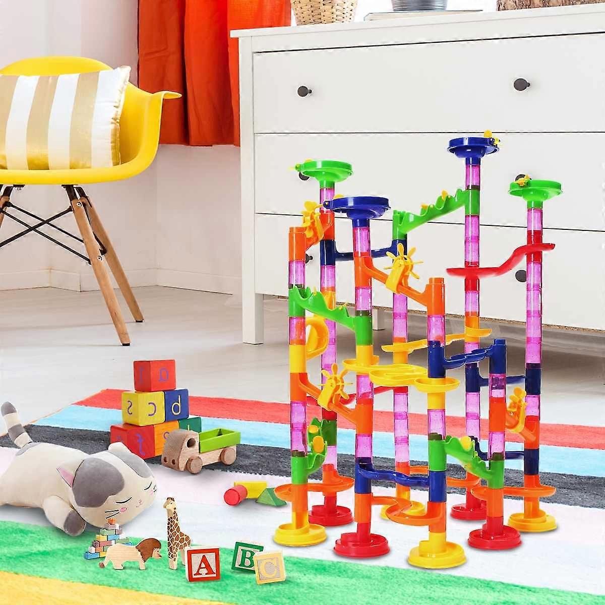 105pcs Set DIY Creative Construction Marble Run Race Track Building ...