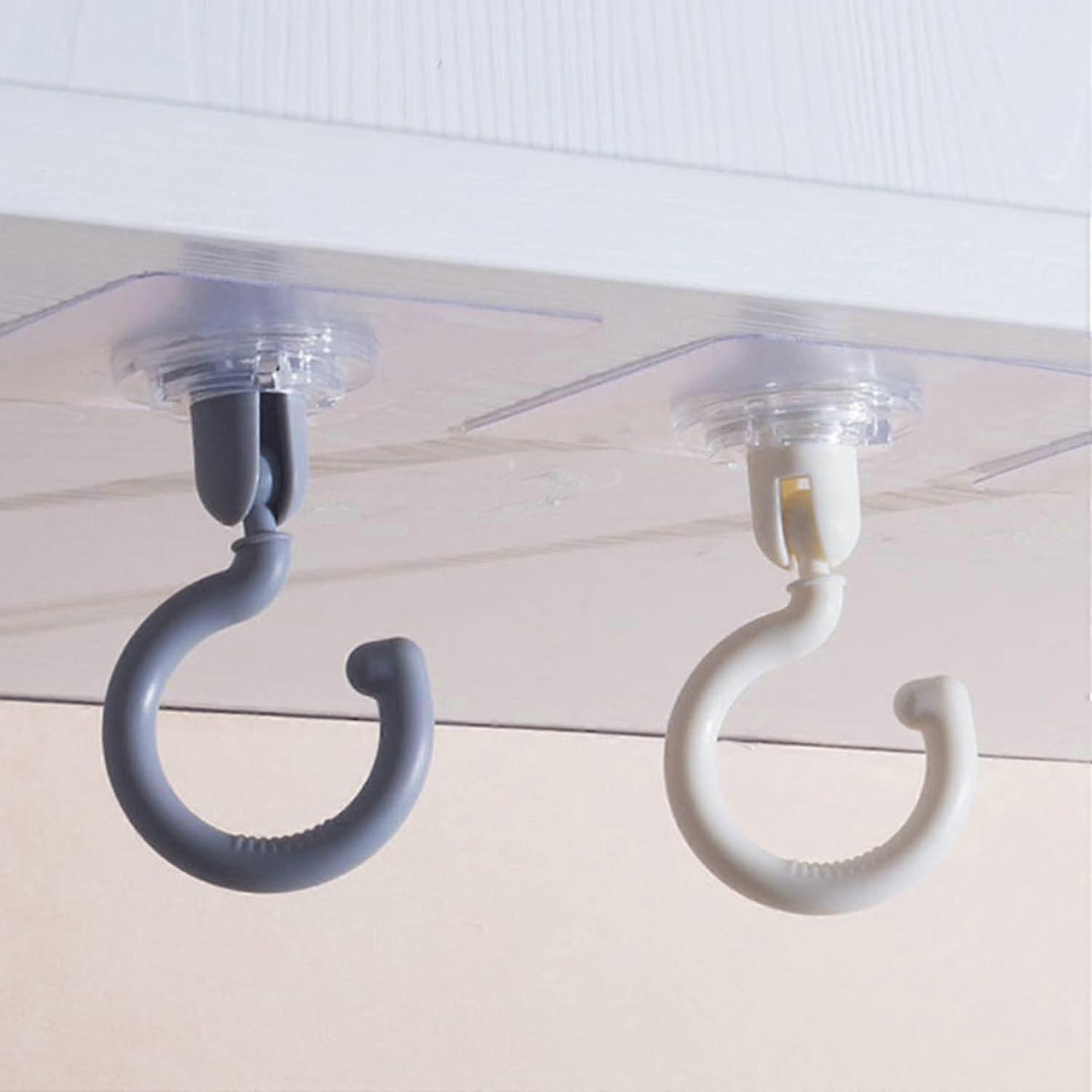 20pcs Adhesive Wall Ceiling Hooks, 360 Rotating Ceiling Hanger Hooks ...