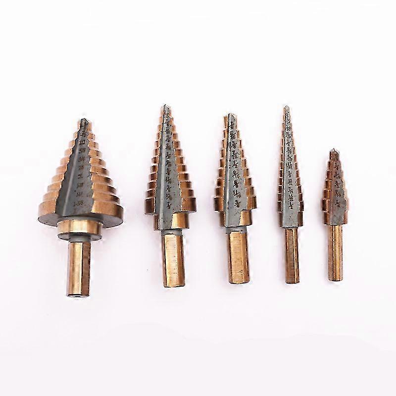 5 Pack Step Drill Bit, Step Countersink Drill Bit with Titanium Coating ...