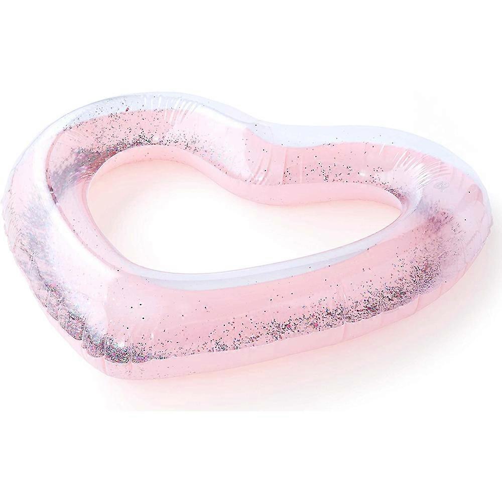 Portable Inflatable Heart Pool Float, Heart-Shaped Summer Swimming Ring ...