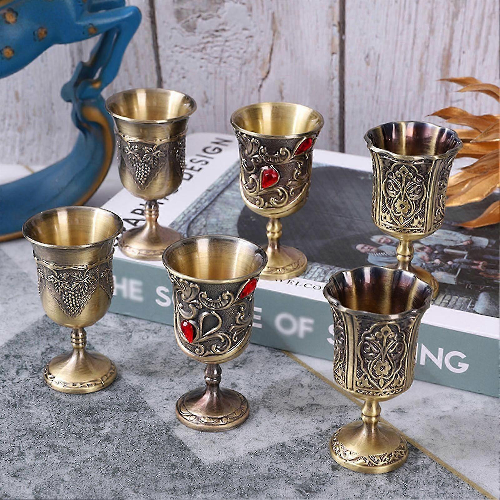 Renaissance Chalice Goblet Vintage Communion Cup, Medieval Zinc Alloy ...