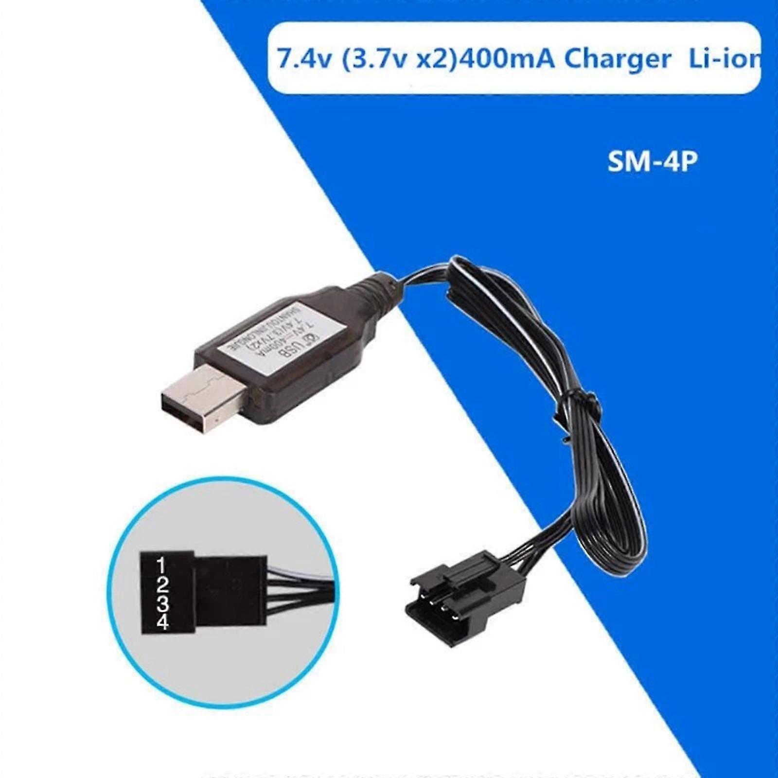 7.4V 400mA Charger Li-ion Battery SM-4P RC Toys Remote Control Toy SM4P ...