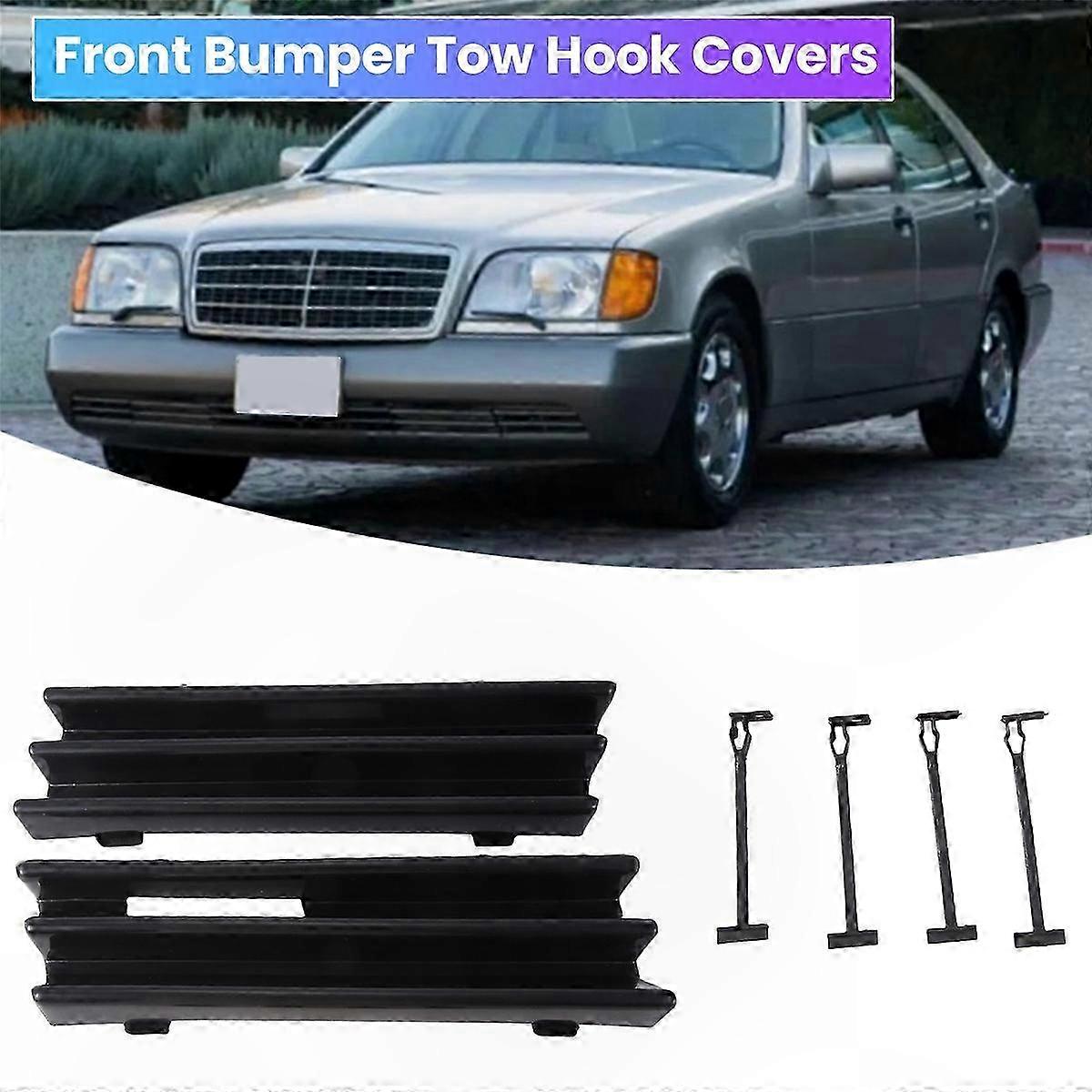 Front Bumper Tow Hook Cover Caps for S-Class W140 1992-1993, Pair of 1 ...