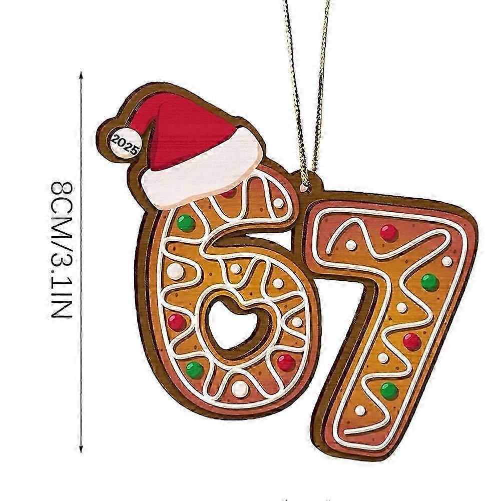 67 Meme Christmas Ornament 2d Acrylic - Brain Rot Memes Six Seven ...