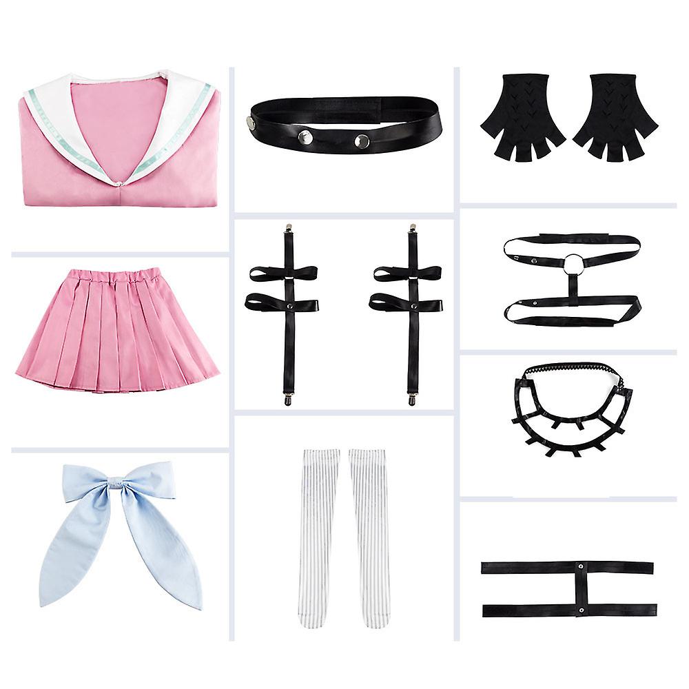Game Danganronpa V3 Miu Iruma Cosplay Halloween Costume Pink Uniform ...