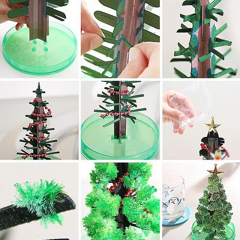 Christmas Paper Tree Toys Diy Visual Crystals Magically Funny Trees ...