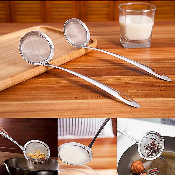 Zk-long Handle Stainless Steel Filter Pan Filter Oil Spoon Fine Mesh ...