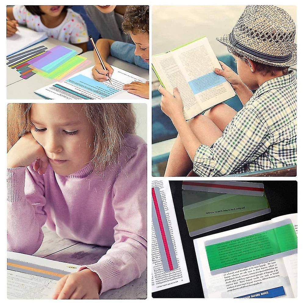 20 Pack Reading Guide Strips Colored Overlay Highlight Bookmarks ...