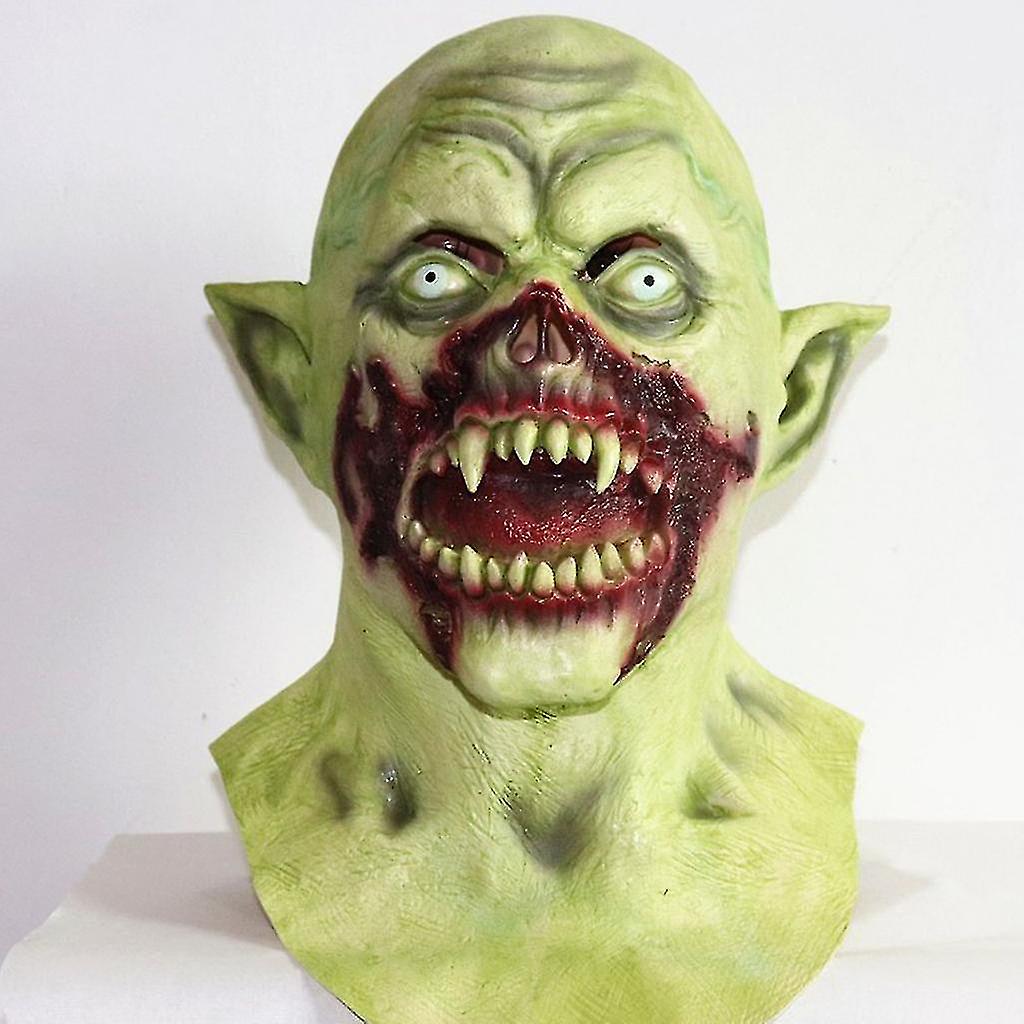 Halloween Scary Vampire Full Head Latex Mask Creepy Bloody Zombie ...