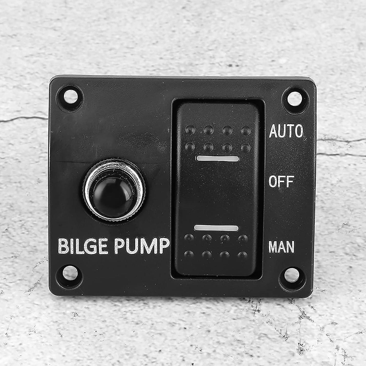 Marine Boat Switch Panel 3 Way Bilge Pump Switch Button Panel, Auto Off ...