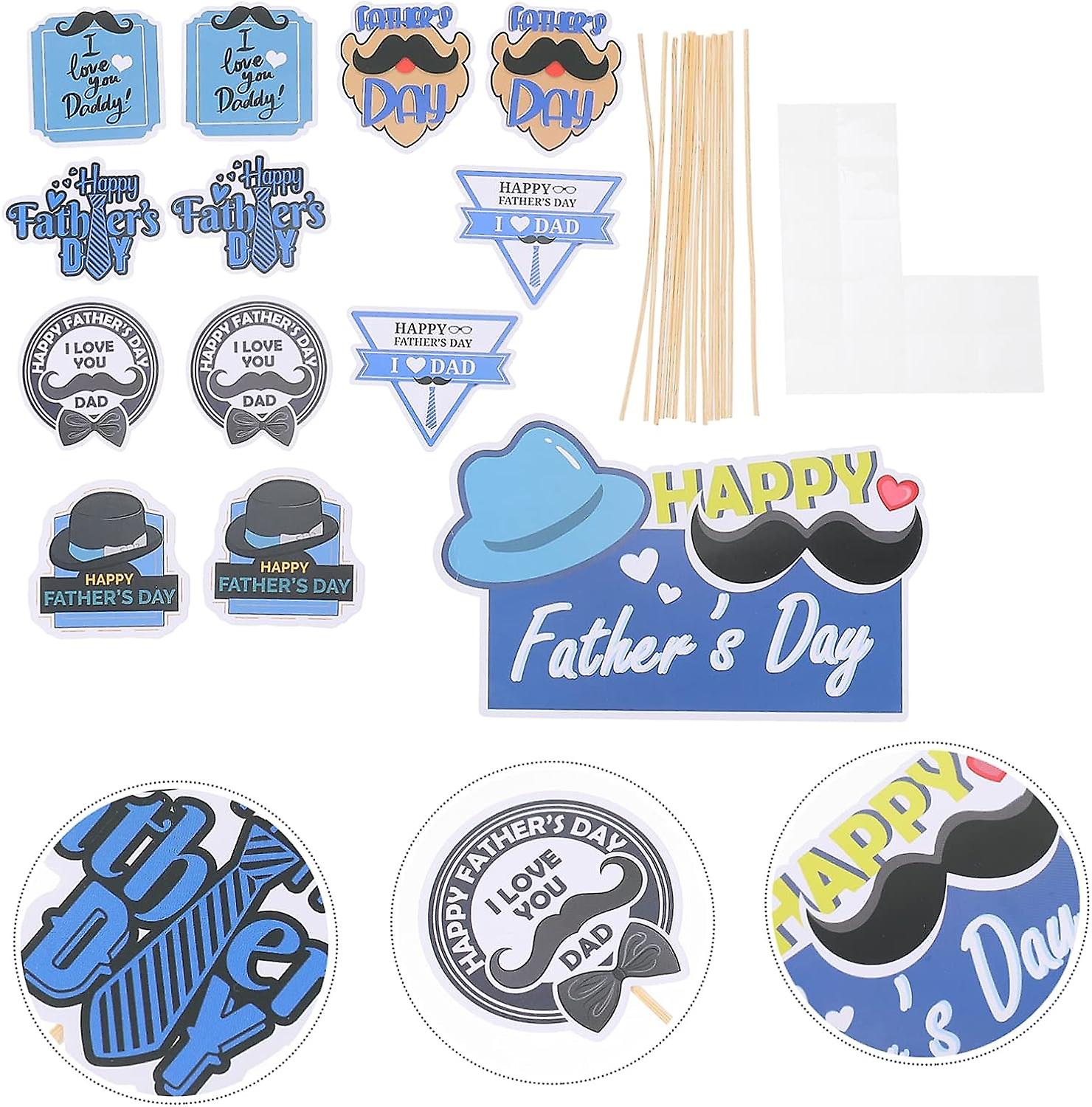 39 Pcs Father's Day Cake Inserts Happy Father S Day Topper Father S Day ...