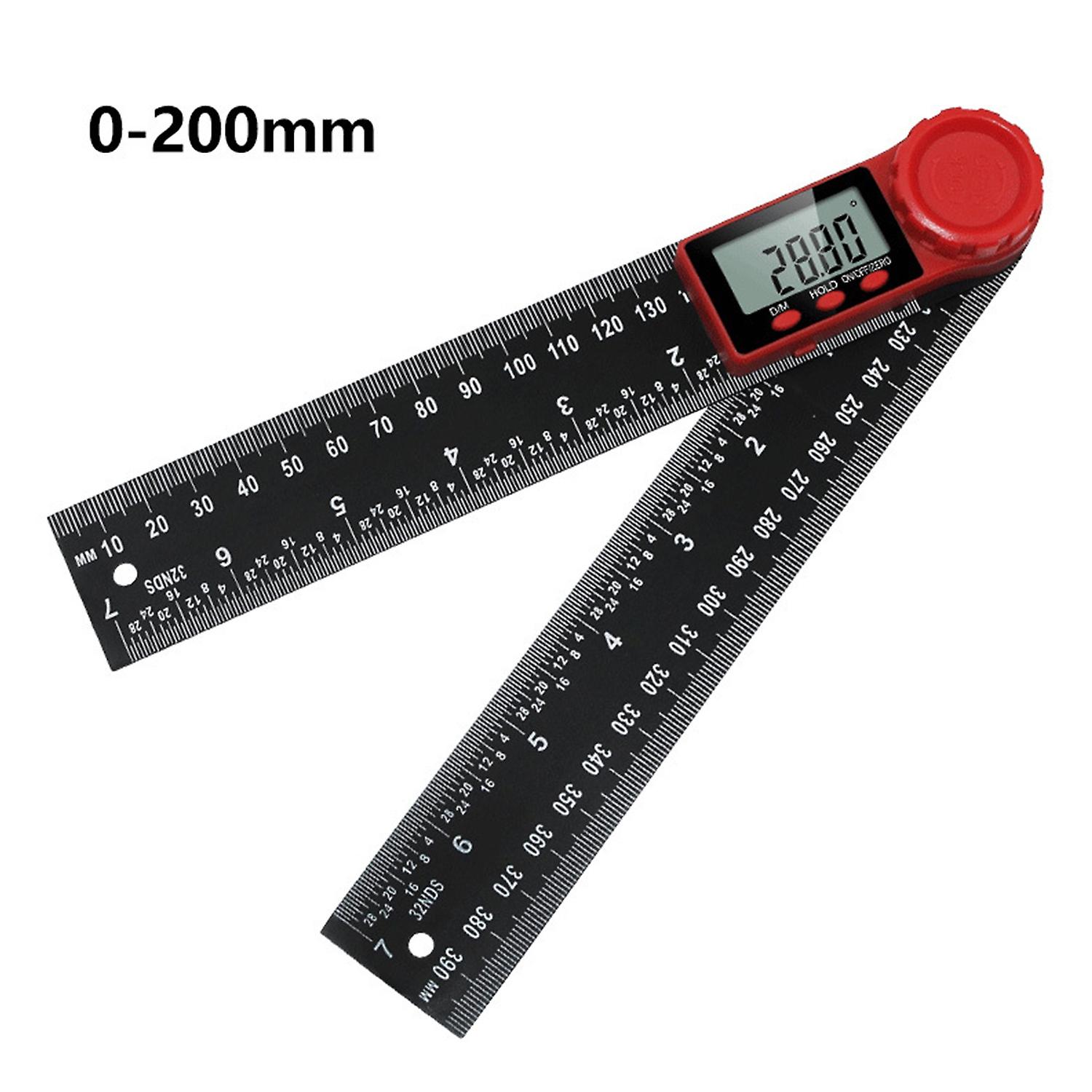 Digital Angle Finder Protractor (8 In / 200 mm) Measuring Ruler w/ LCD ...