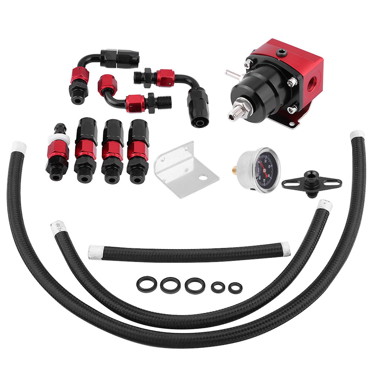Adjustable Fuel Pressure Regulator Kit with 0-100psi Gauge and AN 6 ...