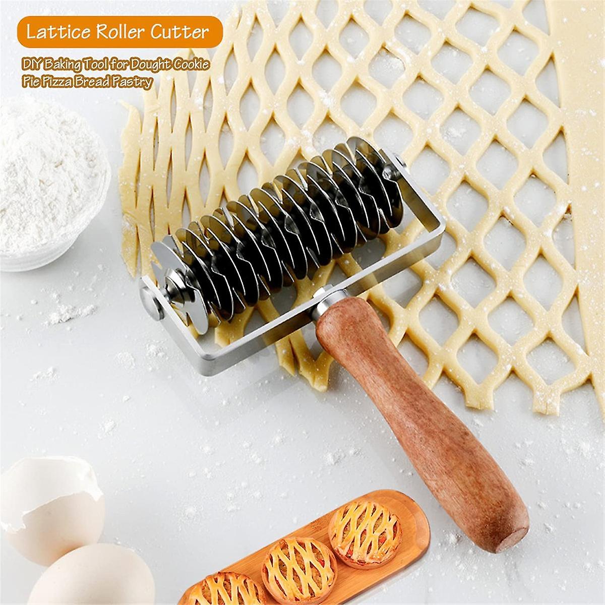 Stainless Steel Lattice Cutter, Dough Lattice Roller Cutter Baking Tool ...