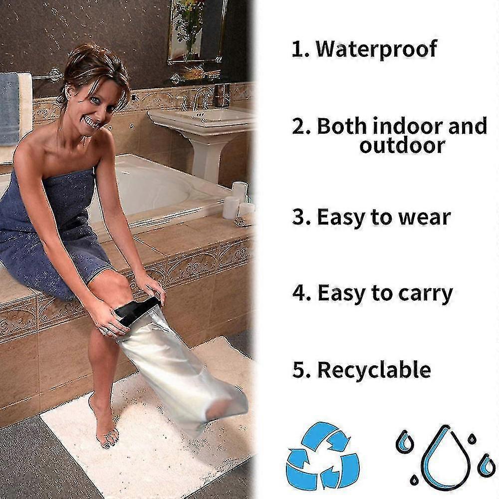 Waterproof Cast Shower Cover Leg For Adults - Protect Foot And Lower ...