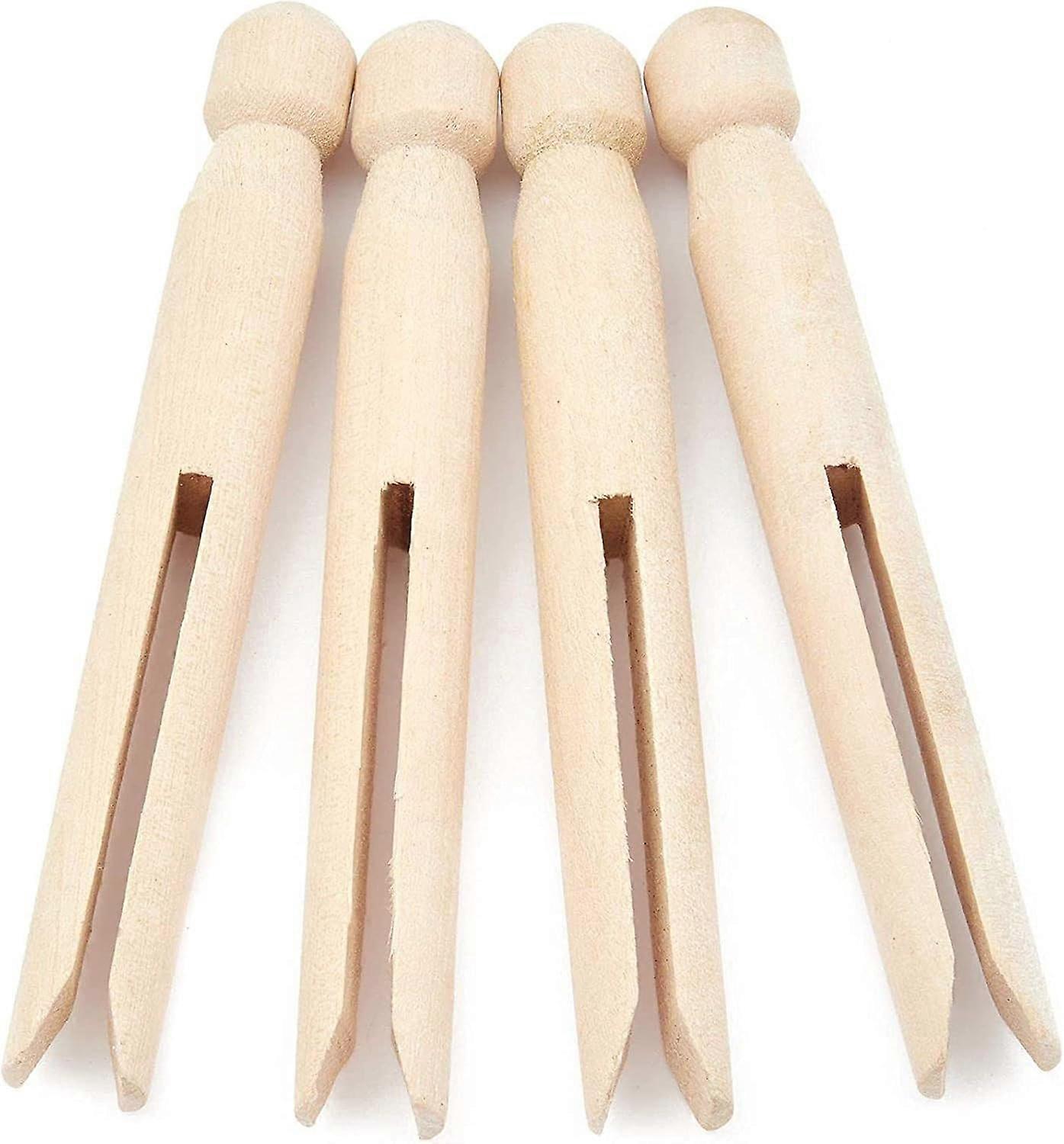 50-Pack Traditional Wood Clothes Pegs. - Natural | Fruugo UK