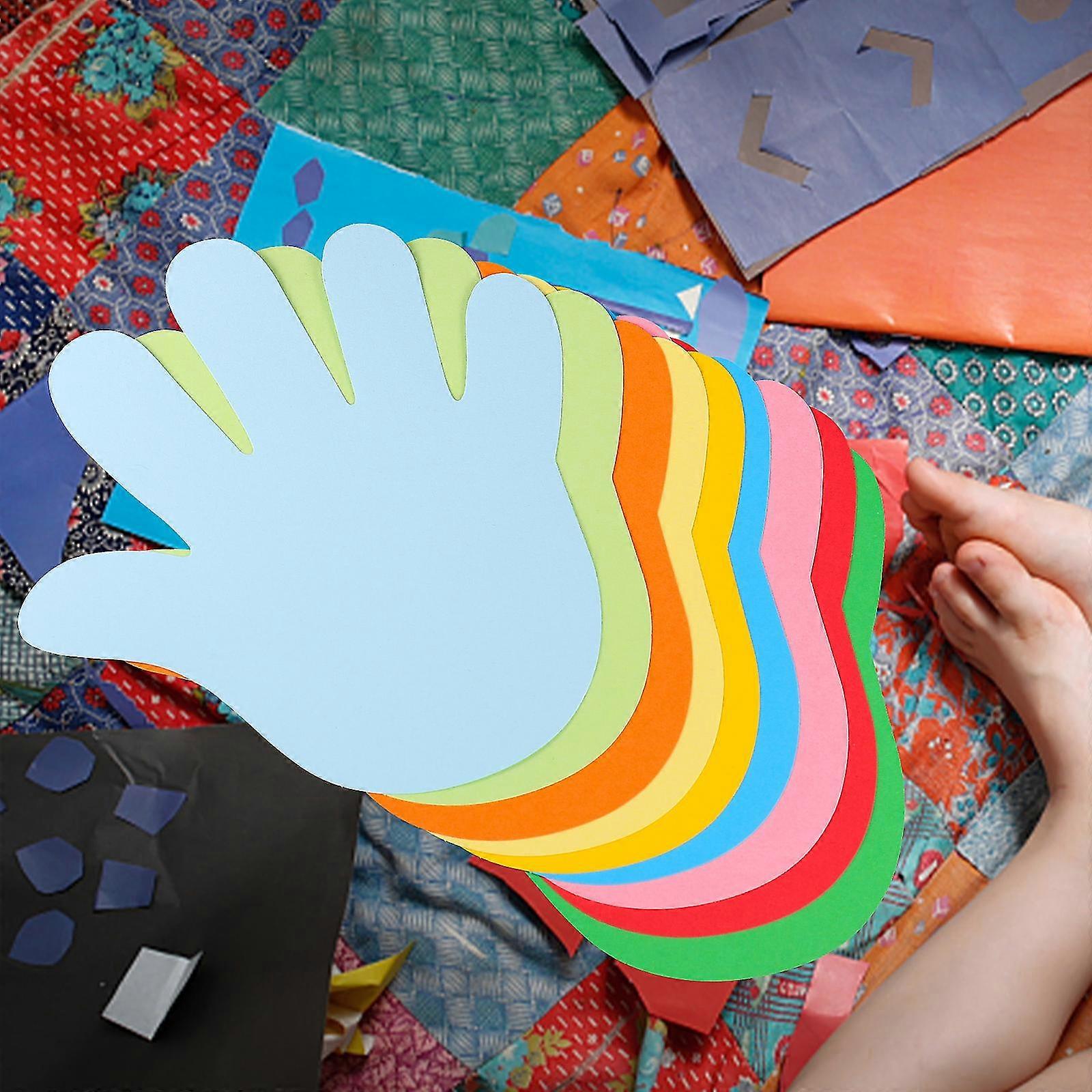 72pcs Colored Paper Cutouts Fingerprint Shape Paper Cutouts Kids Diy ...