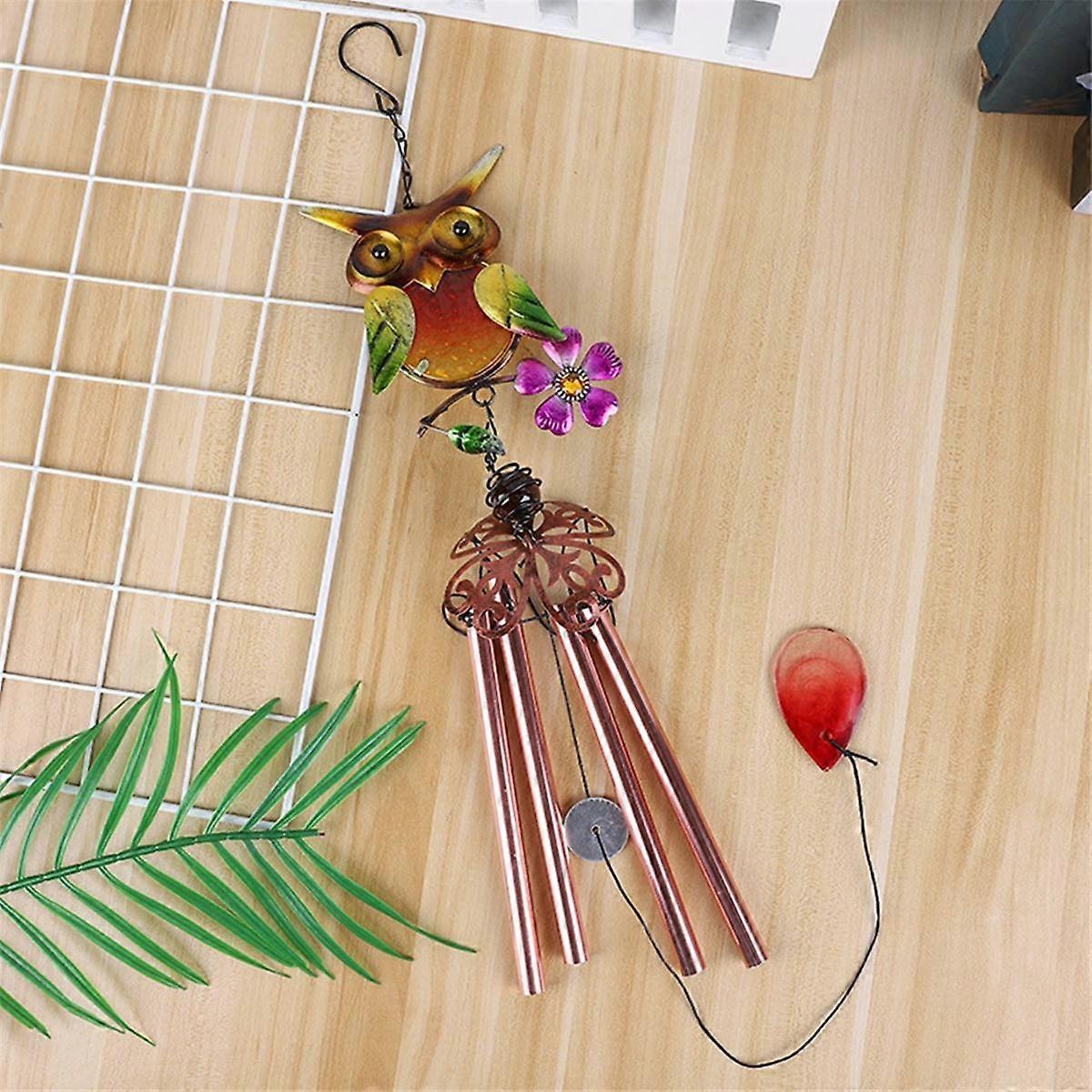 Home Fashion Decoration Metal Wind Chime Owl Wind Chime Garden Outdoor ...