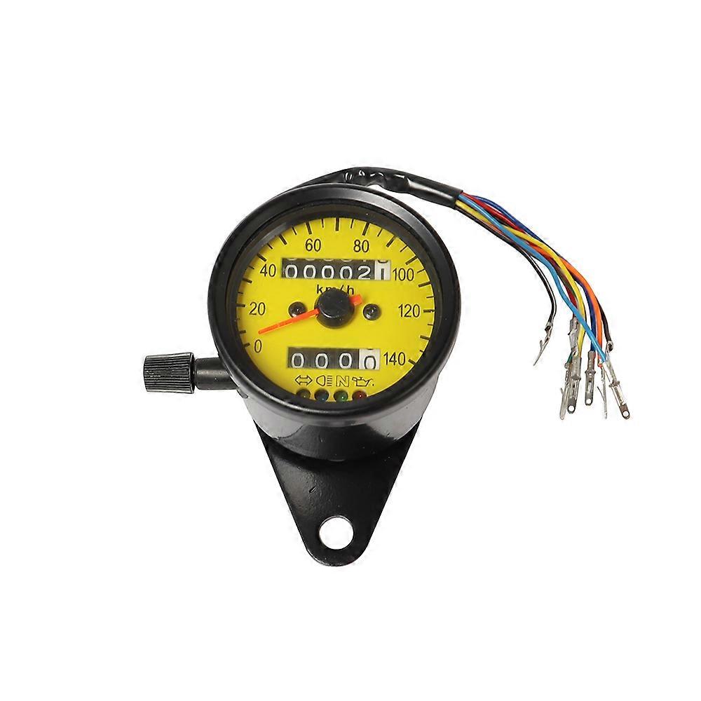 Retro Motorcycle LED Backlight Dual Odometer 0-140KM/H Speedometer ...