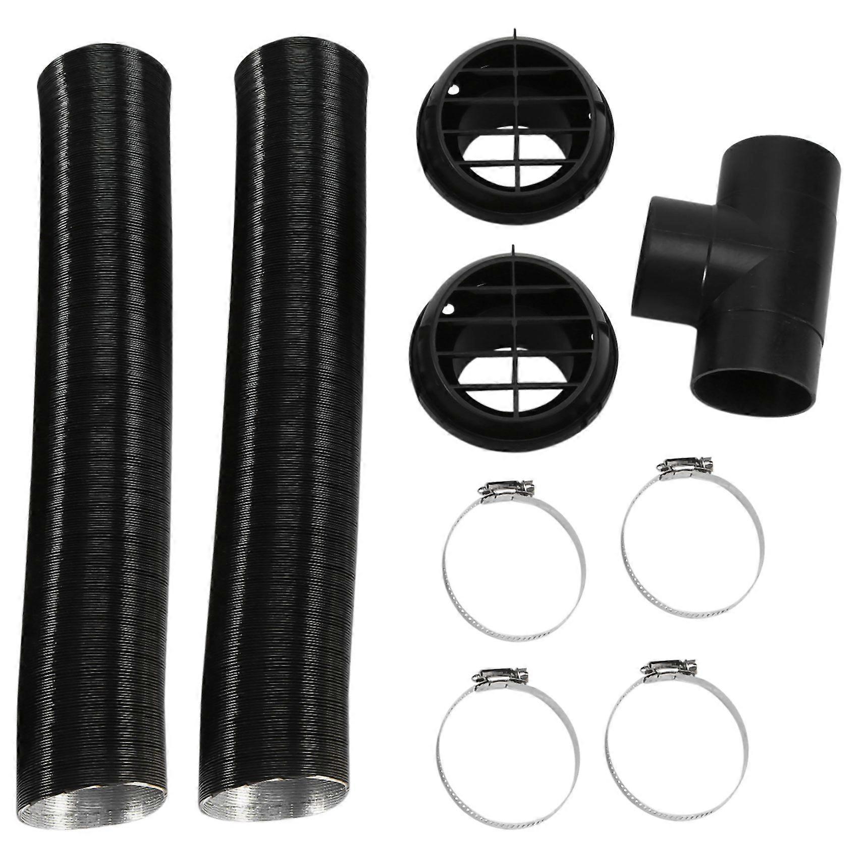 60mm Car Auto Heater Pipe Duct T Piece Warm Air Outlet Vent Hose Clips ...