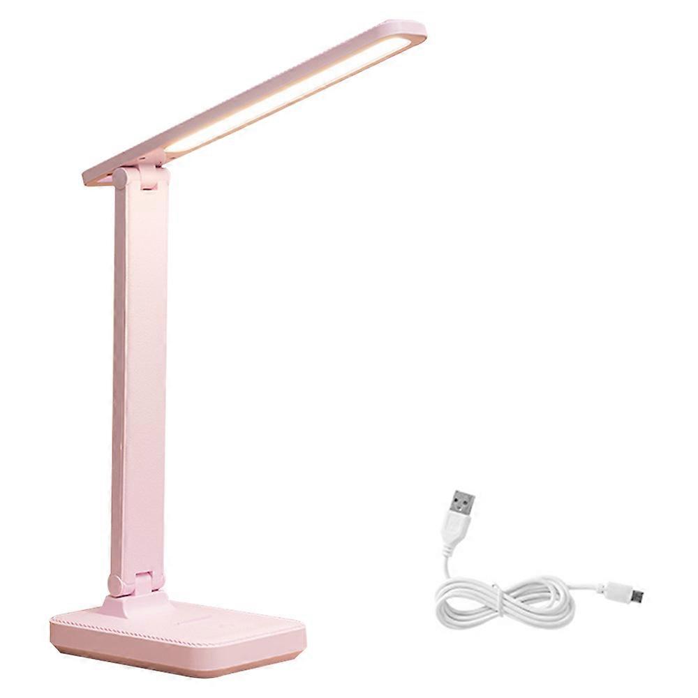 Pink Led Desk Lamp Reading Lamp With Usb Charging Port 3 Lighting Modes ...