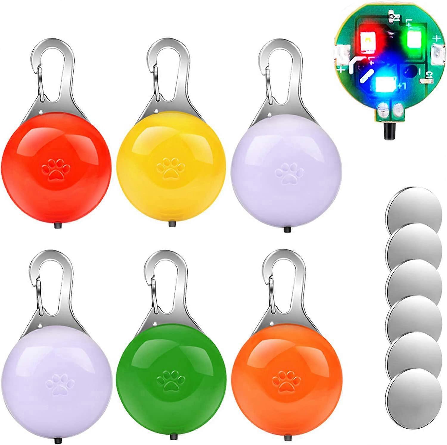 morpilot LED Dog Pendant Light, Dog Night Light Collar, 6PCS Colorful ...