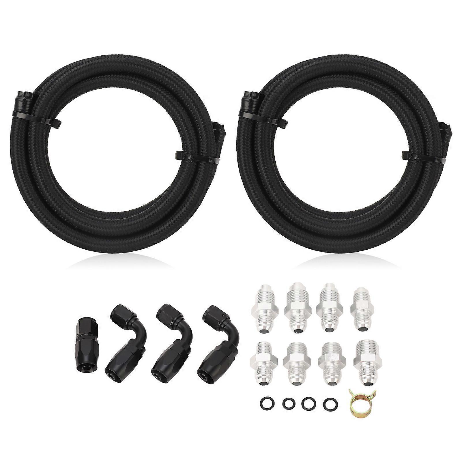 Universal Power Steering Pump Hose Kit 551082 Low Pressure Return Swap ...