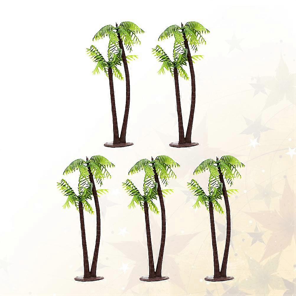 5pcs Mini Artificial Coconut Trees Fish Tank Mini Landscape Scenery ...