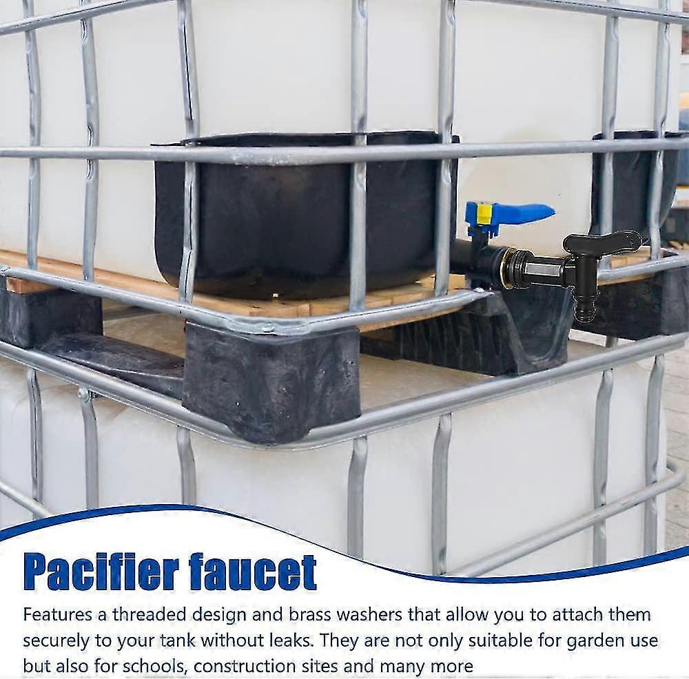 1000L Plastic Tank Faucet Rainwater Collector Faucet, 3 Pieces Plastic ...
