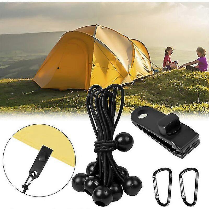 30 Pieces Black Tarp Clips Tarp Clamps Reusable Heavy Duty Tent Clip ...