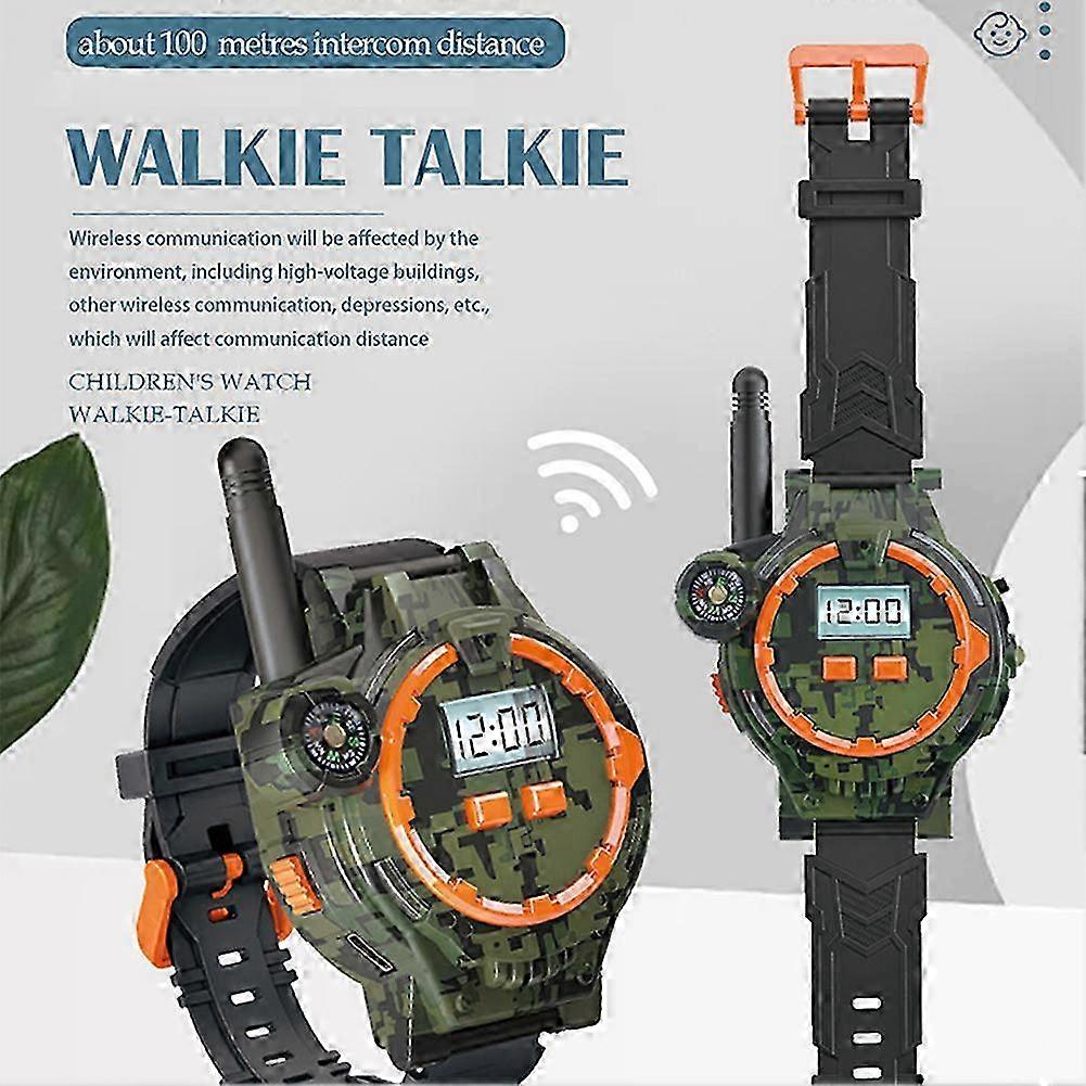 Kids Rechargeable Walkie Talkie Watch - 2 Pack Walkie Toys 100m Long ...