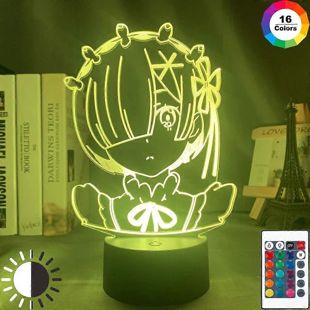 Anime Rem Re Zero Figure Night Light Led Touch Sensor Color Changing ...