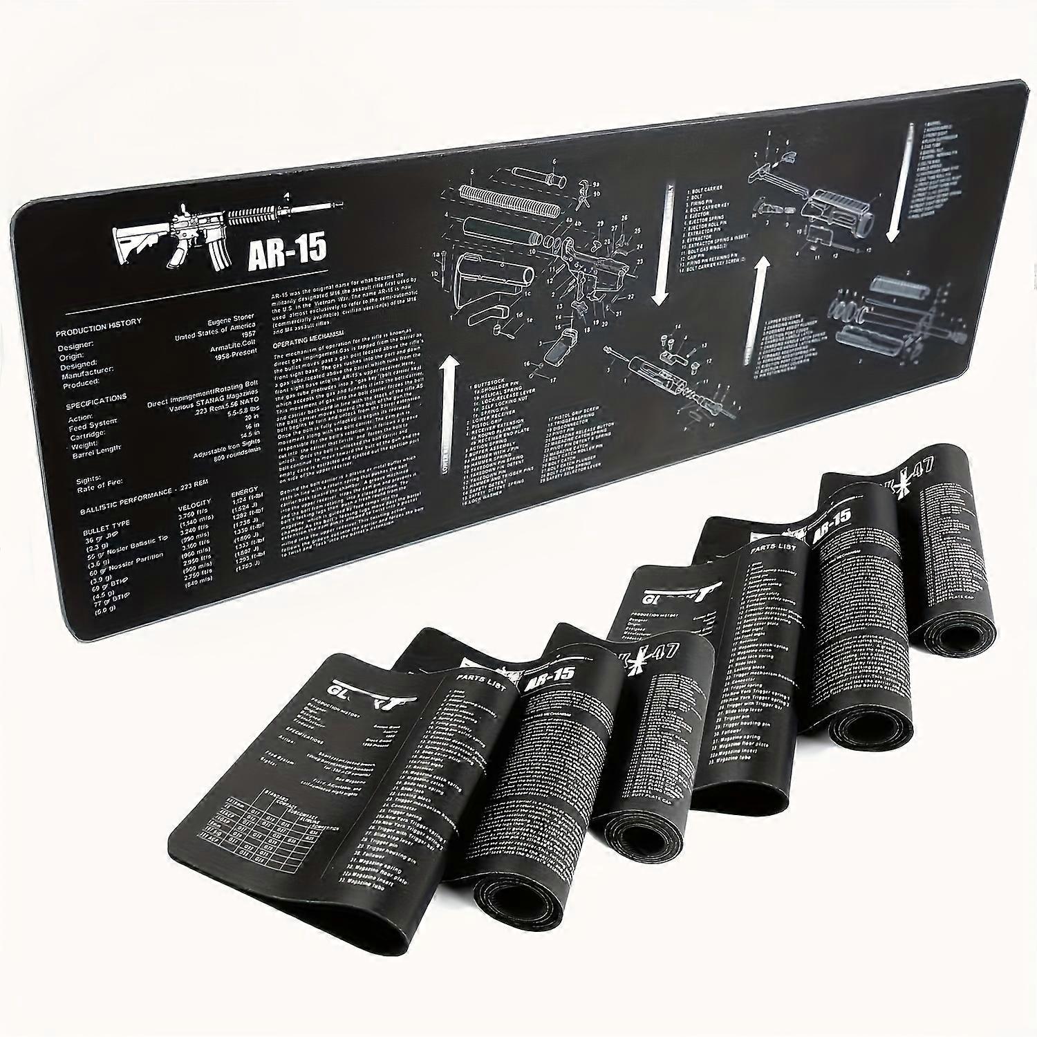Gun Cleaning Mat with Parts Diagram and Mouse Pad - Perfect for AR15 ...