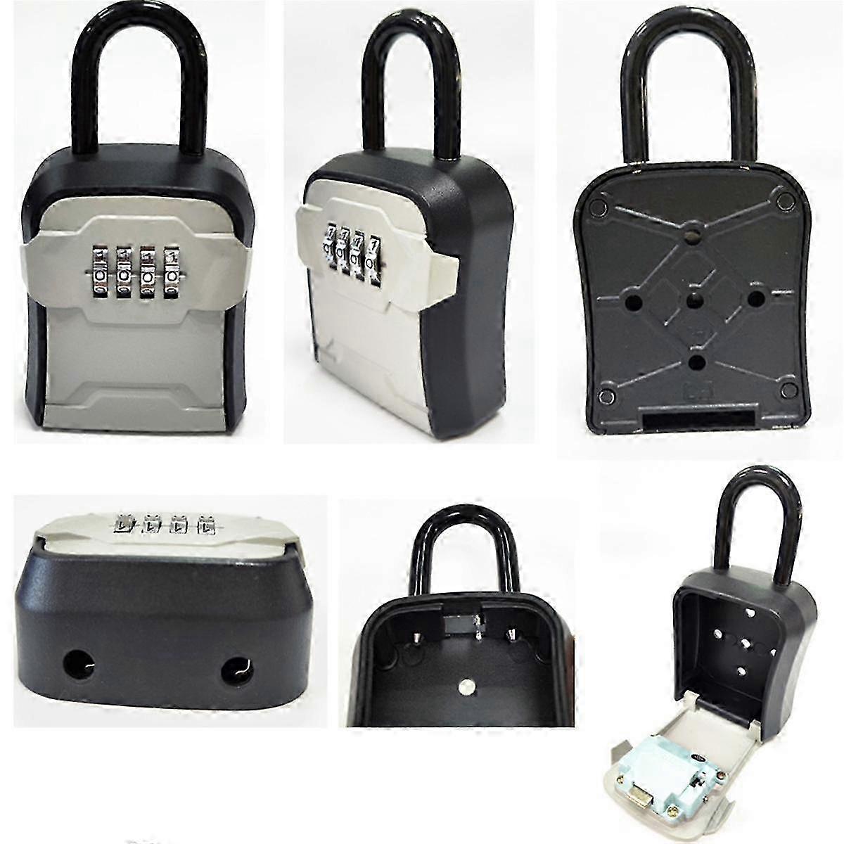 Lock Box, Key Lock Box Wall Mounted Portable Combination Lock Box ...