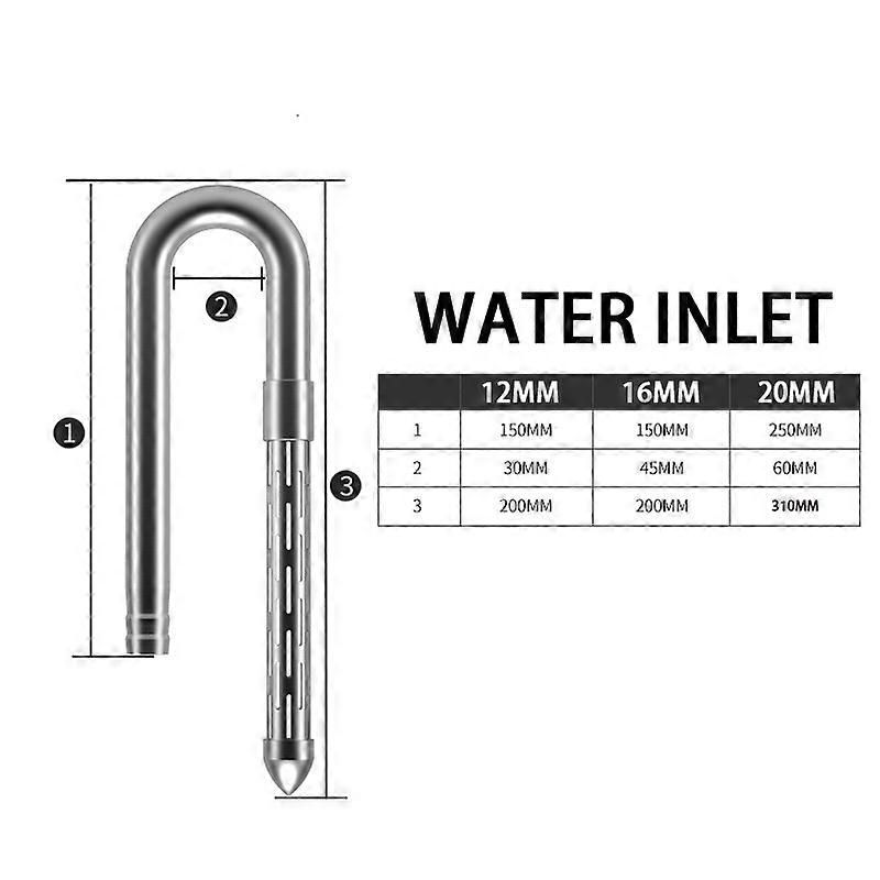 Fish tank inlet and outlet filter stainless steel tube extendable ...