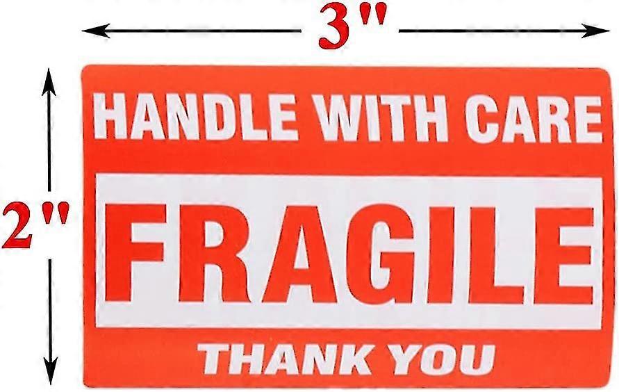 2000 Fragile Stickers 4 Rolls 2" X 3" Fragile - Handle With Care ...