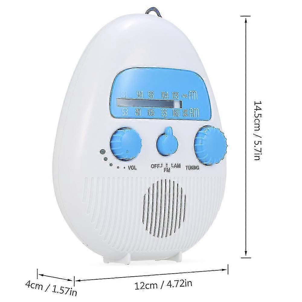 Hanging Waterproof Shower Clock Radio - Wireless Mini Portable ...