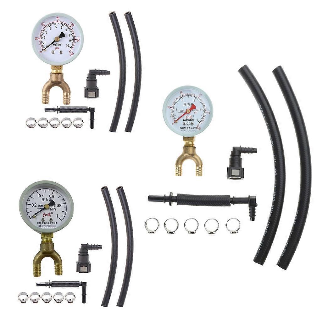 Gasoline Pressure Gauge with Quick Connector Fuel Pressure Gauge Oil ...