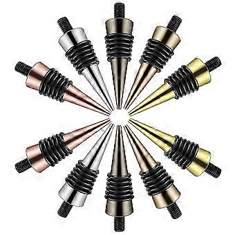 10 Pieces Blank Bottle Stopper with Threaded Post Metal Wine Stopper ...