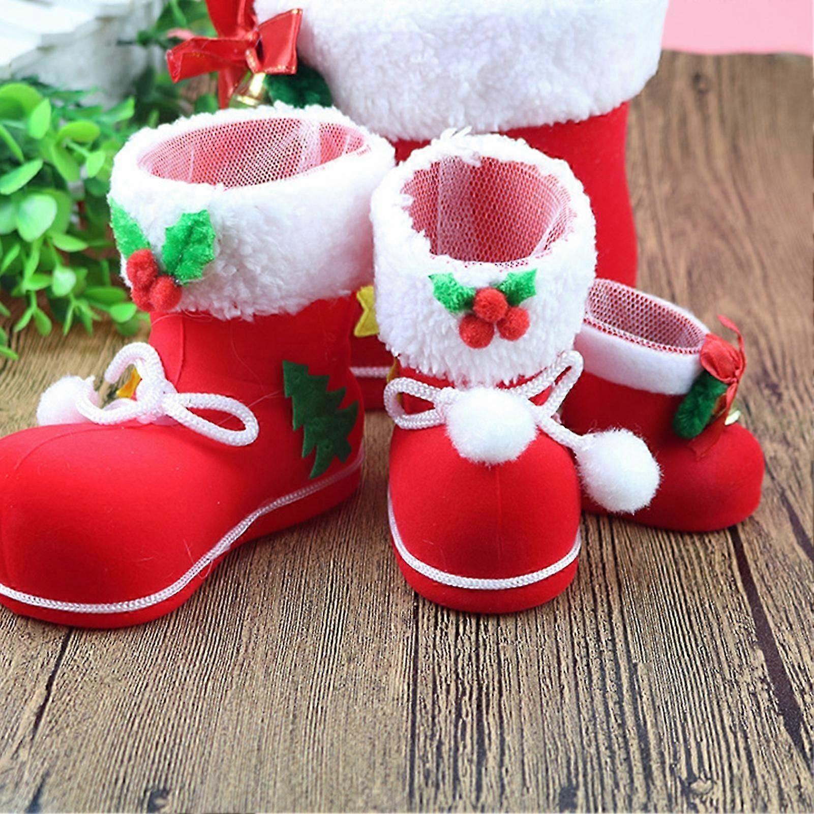 Christmas Candy Boots Cute Wide Application Plastic Plush Christmas ...