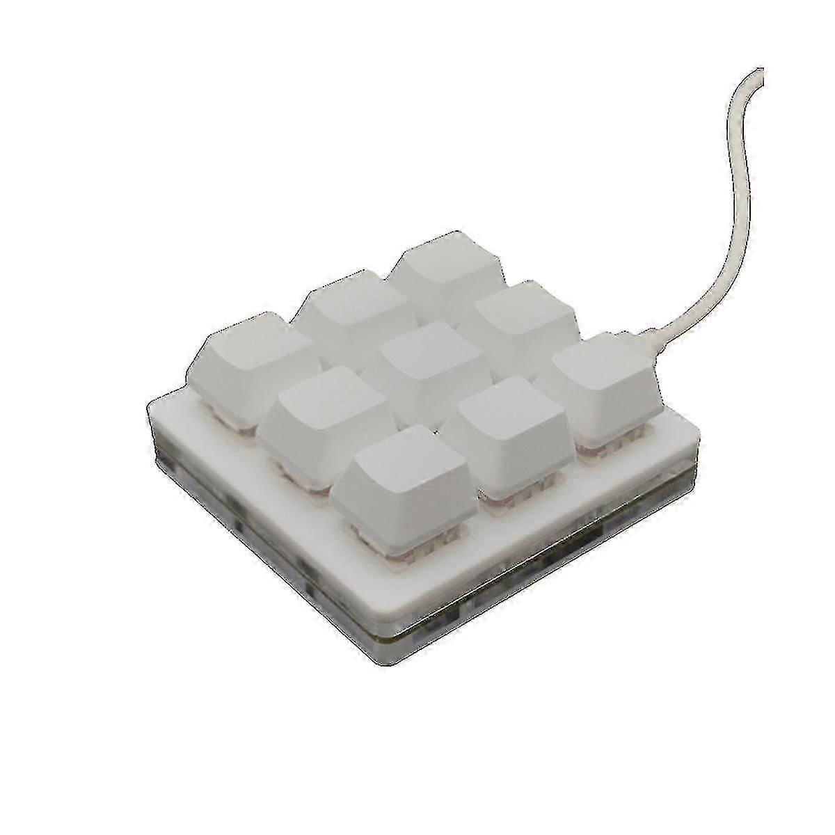 9-key Mini Mechanical Keypad Select All Copy Paste Custom Shortcut Key One-key Password ...