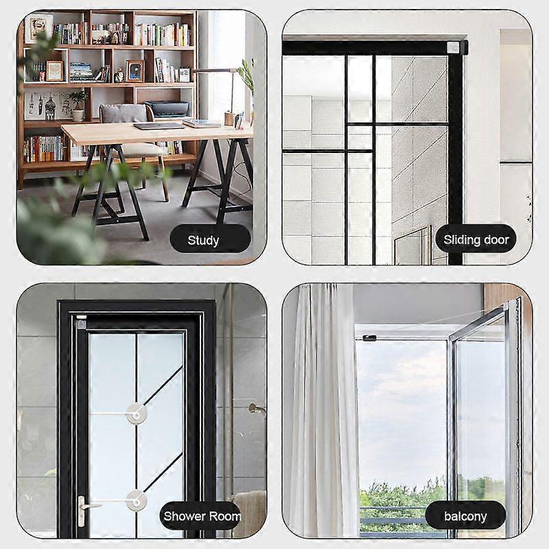 Shower Curtain Closer, Automatic Sensor Closer Punch-Free Door Curtain ...