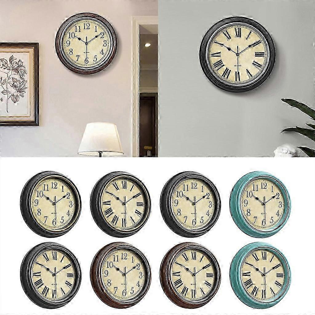 WXHNordic Vintage Wall Clock European Quiet Clocks for Living Room ...